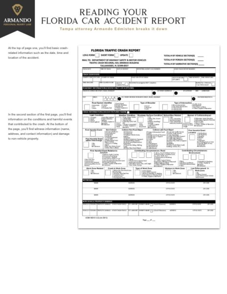 Reading Your Florida Accident Report | Armando Personal Injury Law