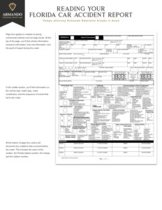 Reading Your Florida Accident Report | Armando Personal Injury Law