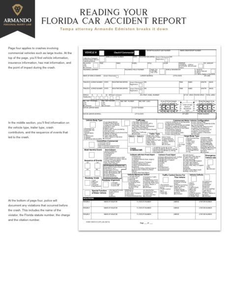 Reading Your Florida Accident Report | Armando Personal Injury Law